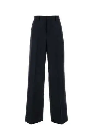 AMI Paris Pleated Zip-up Trousers - Black