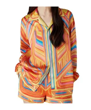 Casablanca Graphic Print Long Sleeve Shirt