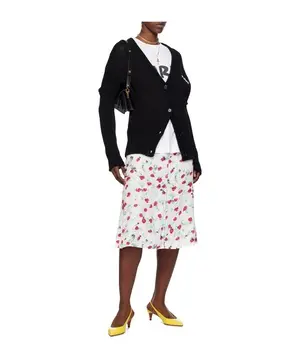 Marni Logo Embroidered V-neck Buttoned Cardigan