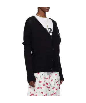 Marni Logo Embroidered V-neck Buttoned Cardigan