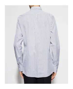 Dolce & Gabbana Dolce Gabbana Striped Curved Hem Shirt