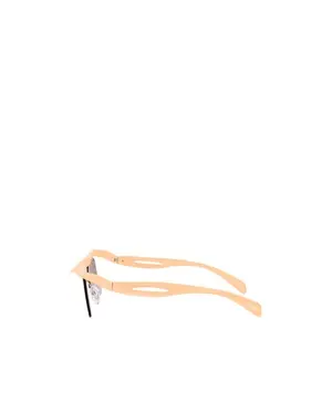 Prada Rectangular Frame Sunglasses With Logo Detail - Pink