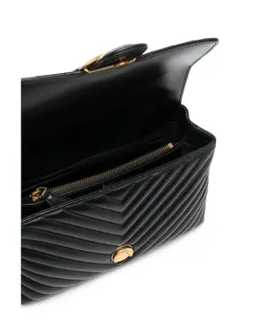 Pinko Quilted Leather Shoulder Bag