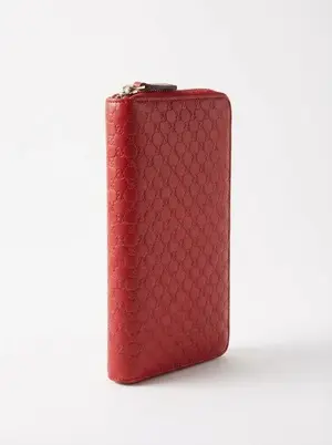 Gucci Weave A Purse - Red