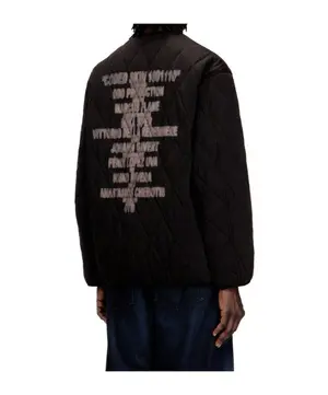 DIESEL® Quilted V-neck Jacket - Brown