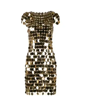 Rabanne Sequin Chain-disc Embellished Mini Dress - Multicolor