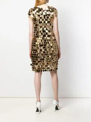 Rabanne Sequin Chain-disc Embellished Mini Dress - Multicolor