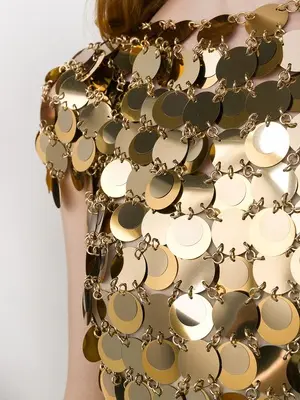 Rabanne Sequin Chain-disc Embellished Mini Dress - Multicolor