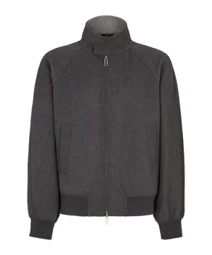 Fendi Zip-up Bomber Jacket - Grey