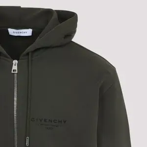 Givenchy Logo Printed Zipped Hoodie