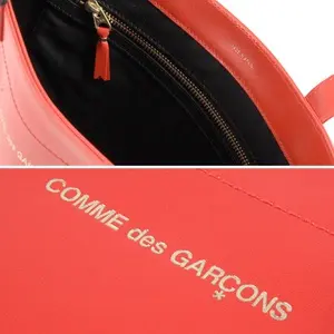 Comme Des Garçons Logo Printed Tote Bag - Red