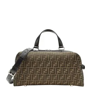 Fendi Ff Jacquard Medium Travel Bag - Brown