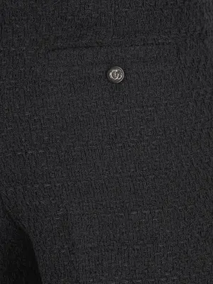 Gucci Gg Plaque Tweed Trousers