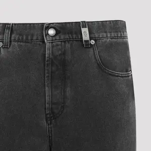 Alexander McQueen Logo Patch Wide-leg Jeans