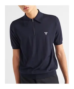 Prada Superfine Wool Polo Shirt - Blue