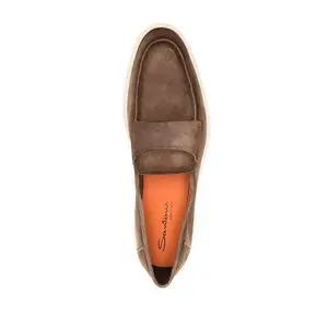 Santoni Almond Toe Loafers