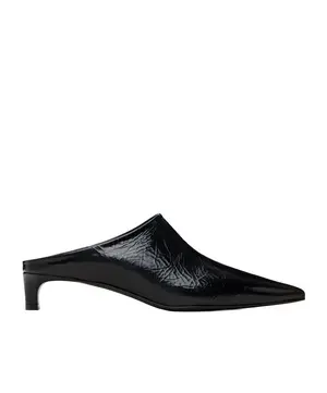 JIL SANDER Pointed Toe Mules - Black