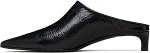 JIL SANDER Pointed Toe Mules - Black