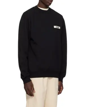 Jacquemus Logo Patch Crewneck Sweatshirt - Black