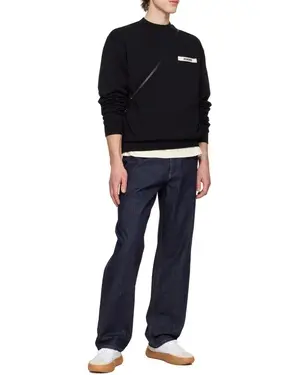 Jacquemus Logo Patch Crewneck Sweatshirt - Black
