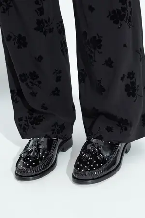 STUART WEITZMAN Embellished Tassel Loafers - Black