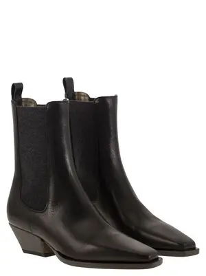 Brunello Cucinelli Pointed Toe Ankle Boots - Black