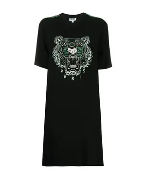 Kenzo Tiger Embroidered T-shirt Dress