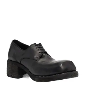 Guidi Full-grain Square Toe Lace-up Heeled Shoes