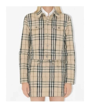 Burberry Checked Long-sleeve Jacket