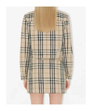 Burberry Checked Long-sleeve Jacket