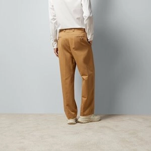 Gucci Twill Straight Leg Trousers - Nude