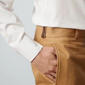 Gucci Twill Straight Leg Trousers - Nude