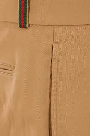 Gucci Twill Straight Leg Trousers