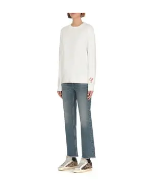 GOLDEN GOOSE Crewneck Sweatshirt With Embroidered Logo