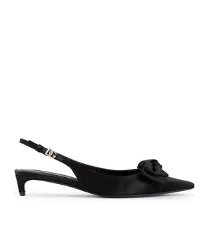 Dolce & Gabbana Bow Detailed Slingback Pumps - Black