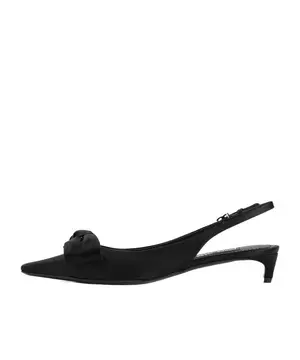 Dolce & Gabbana Bow Detailed Slingback Pumps - Black