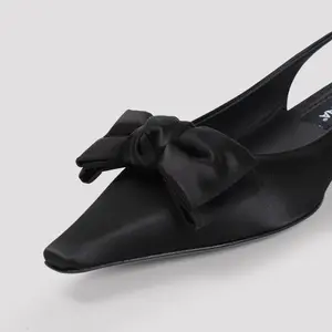 Dolce & Gabbana Bow Detailed Slingback Pumps - Black