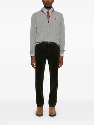 Polo Ralph Lauren Cable Knit Quarter Zip Jumper - Grey