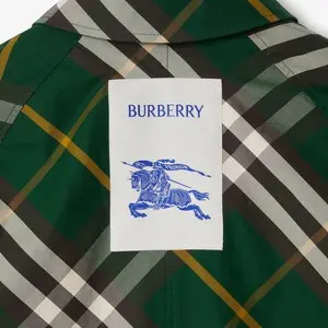 Burberry Reversible Checked Buttoned Car Coat - Green