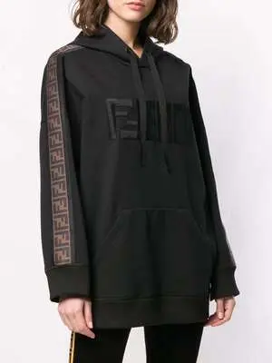 Fendi Embossed Logo Hooded Sweater
