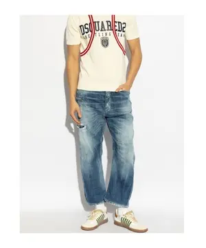 Dsquared2 Distressed Washed Denim Jeans