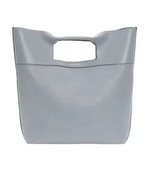 Alexander McQueen Logo Printed Bow-detailed Tote Bag - Gray
