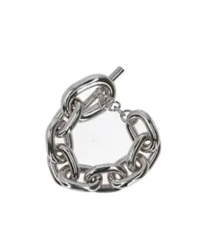 Rabanne Silver Chain Link Bracelet - Gray