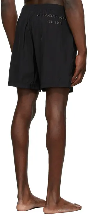 Alexander McQueen Graffiti Logo Swim Shorts - Black
