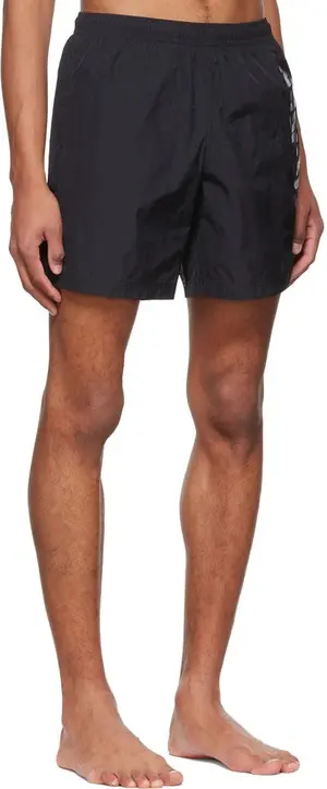 Alexander McQueen Graffiti Logo Swim Shorts - Black