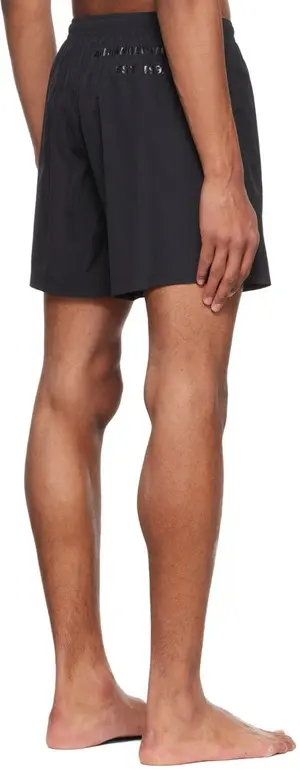 Alexander McQueen Graffiti Logo Swim Shorts - Black