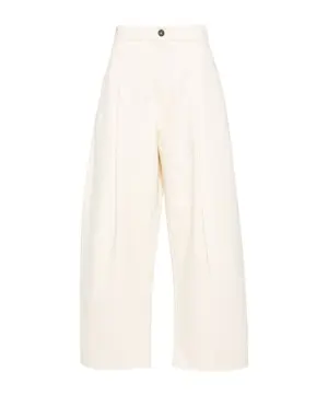 Studio Nicholson Wide-leg Pleated Trousers - Cream