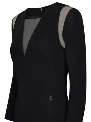 Dsquared2 V-neck Jersey Dress With Logo Detail