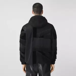 Burberry Panelled Fringed Hoodie