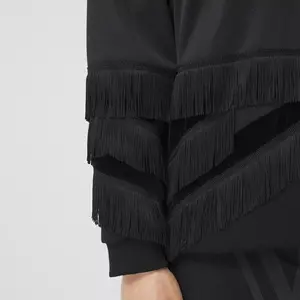 Burberry Panelled Fringed Hoodie